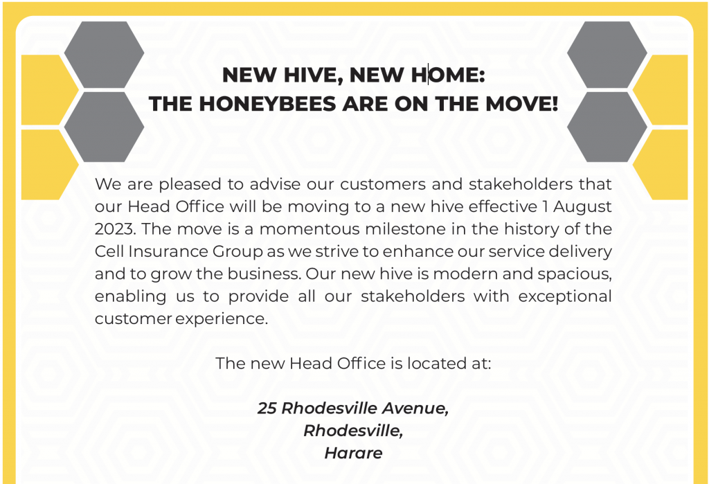 Stakeholder Communication – Cell Insurance Group Head Office Relocation ...